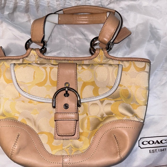 Coach | Bags | Early 200s Signature Yellow Coach Purse | Poshmark